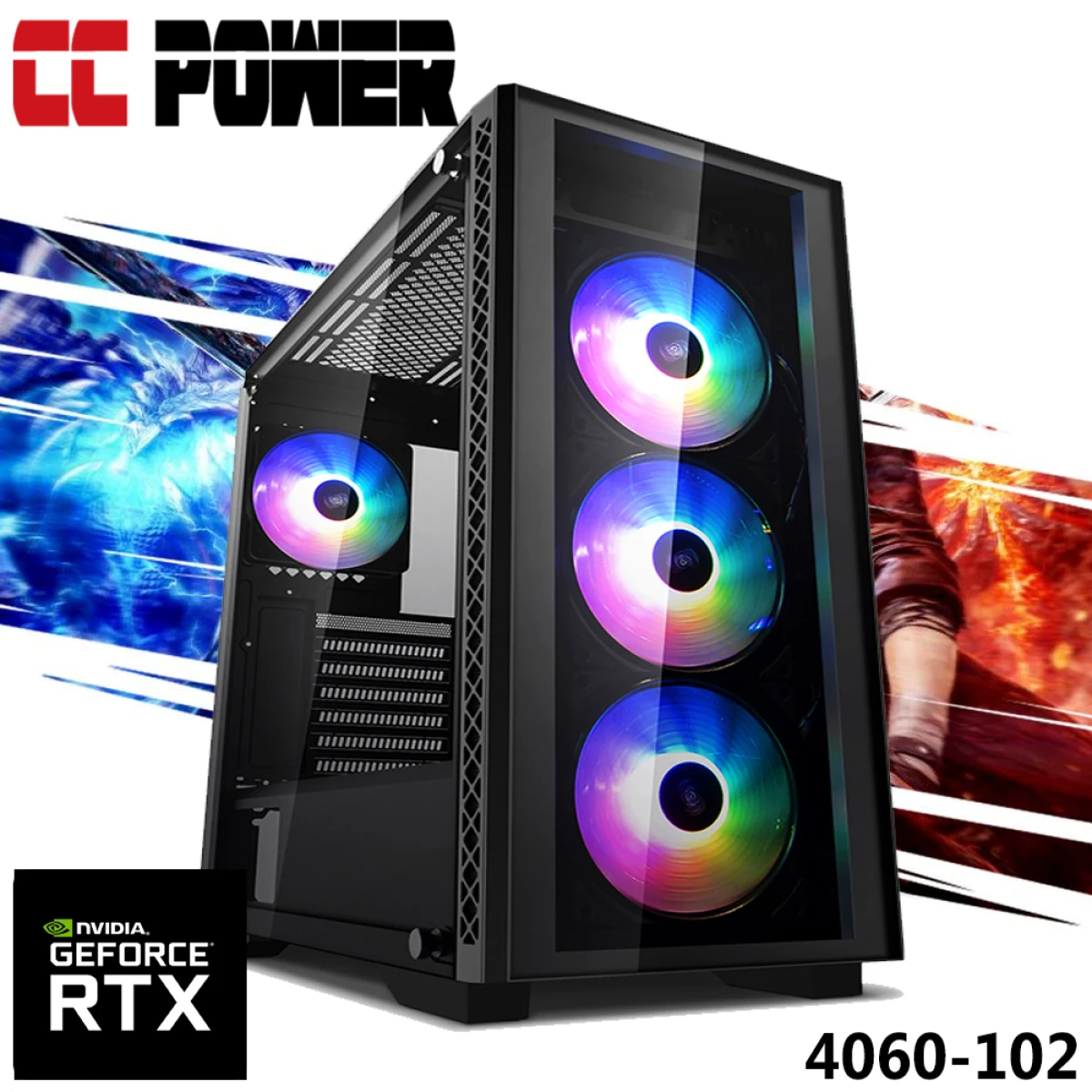 EC 4060-102 Gaming PC 12Gen Intel Core i5 6-Cores w/ RTX 4060 8GB DDR6 ...